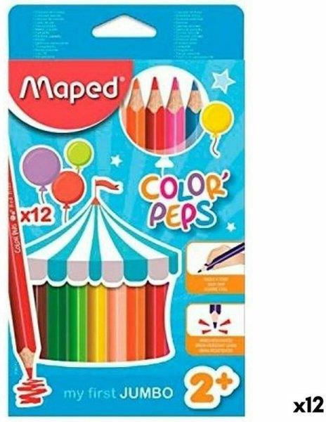 Maped Kredki Jumbo Color' Peps Wielokolorowy 12 Części 12Szt. - Ceny i ...