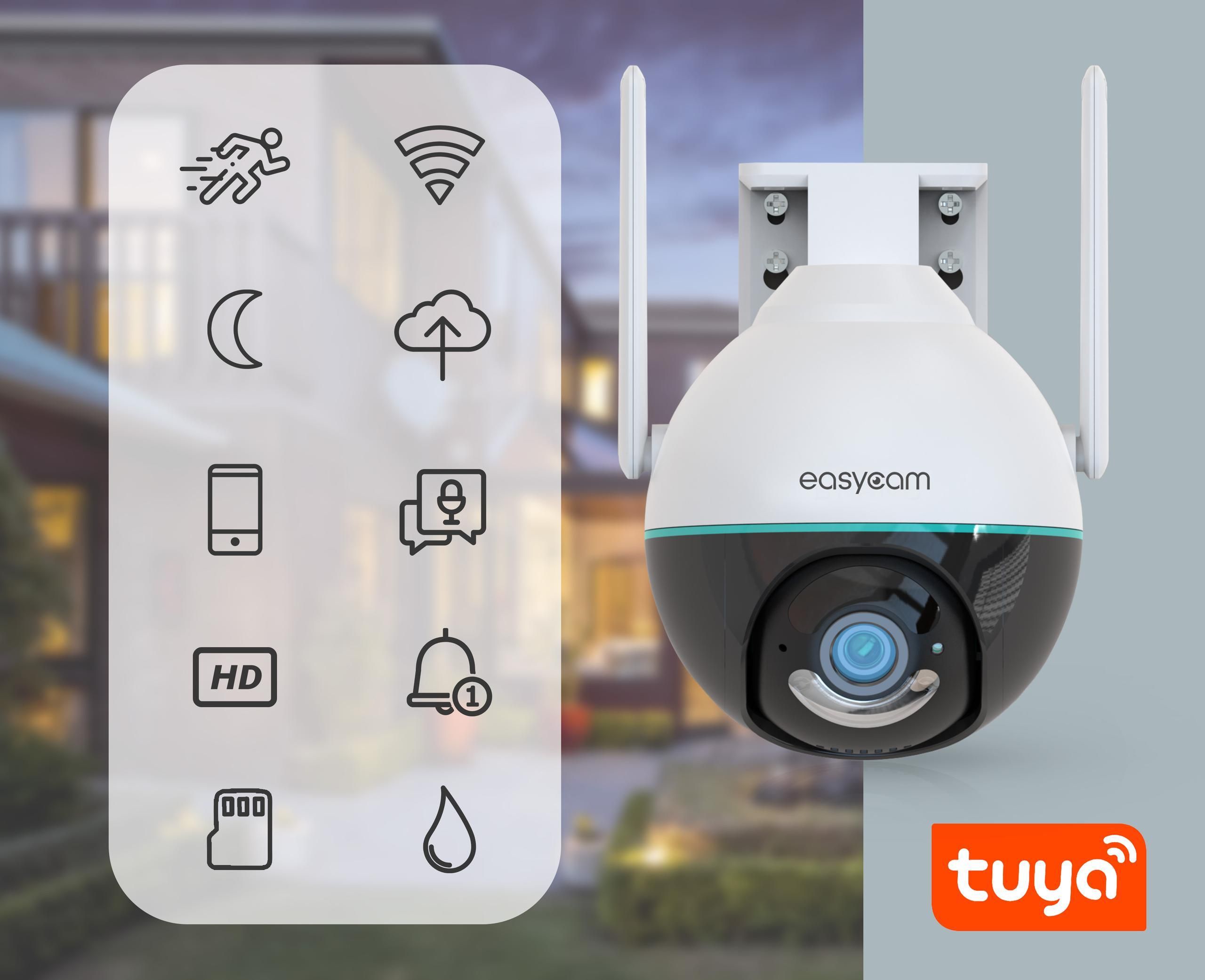 Kamera IP zewnętrzna EasyCam EC-3PT8L Tuya 3MP - Opinie i ceny na Ceneo.pl