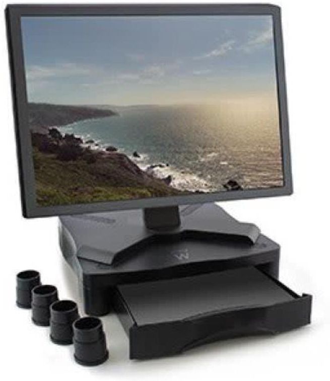 Ekran projekcyjny Ewent Regulowana Podstawka Pod Monitor Z Szufladą ...