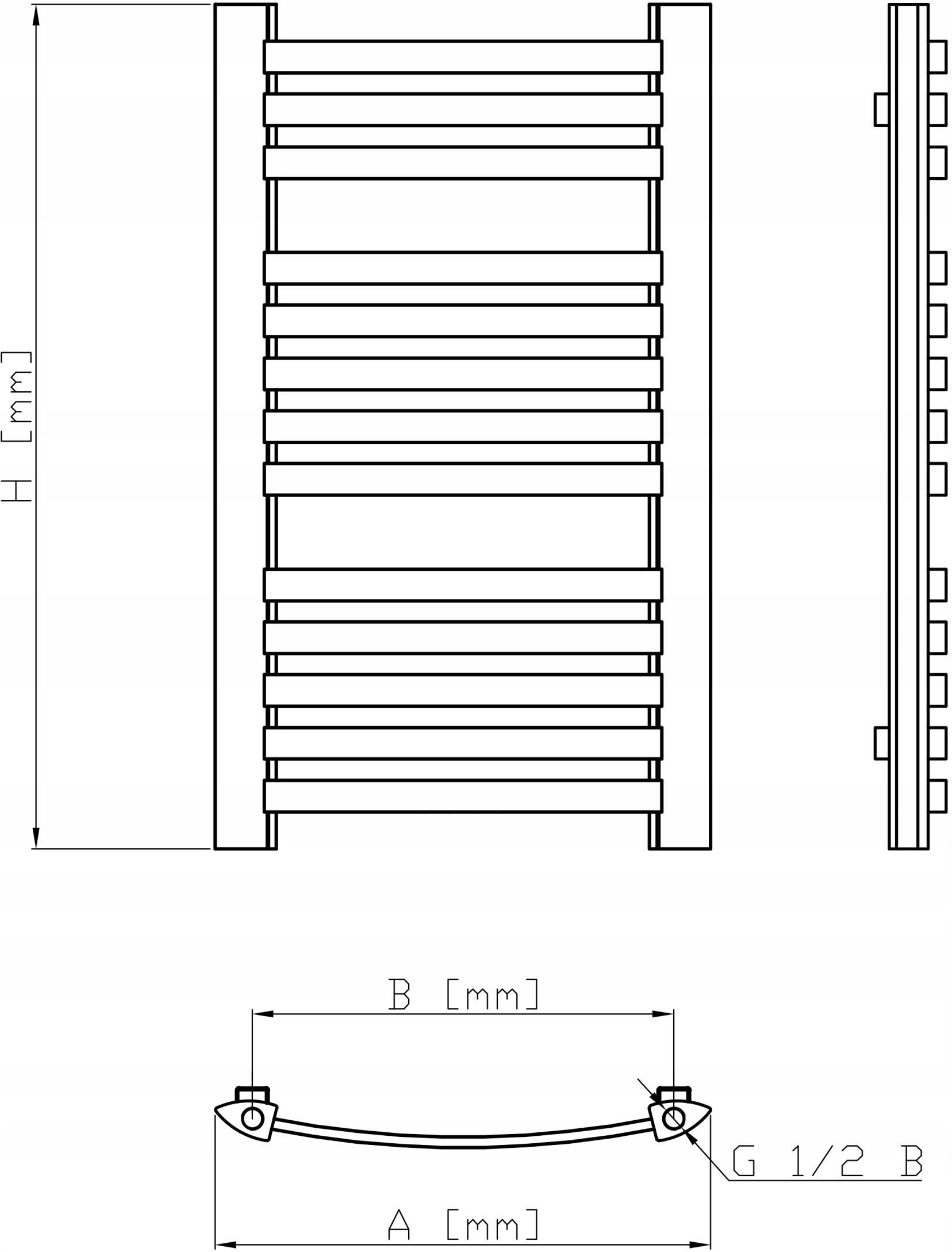 Grzejnik łazienkowy Diamond Grzejnik łazienkowy drabinka 570x800 biały 390W GR31350 - Opinie i ...
