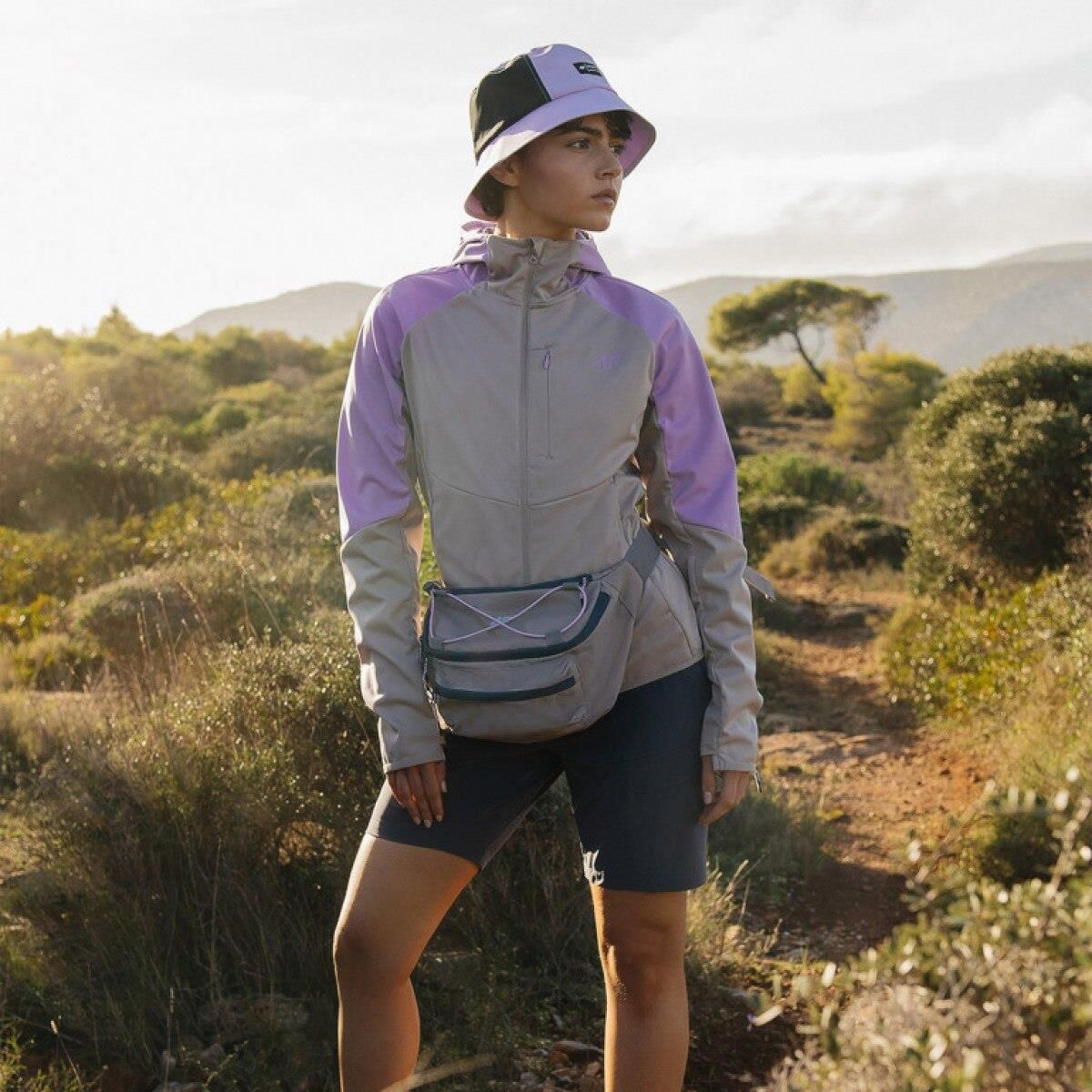 Damskie spodenki trekkingowe 4F 4WayStretch 4FSS23TFSHF192 - grafitowe ...