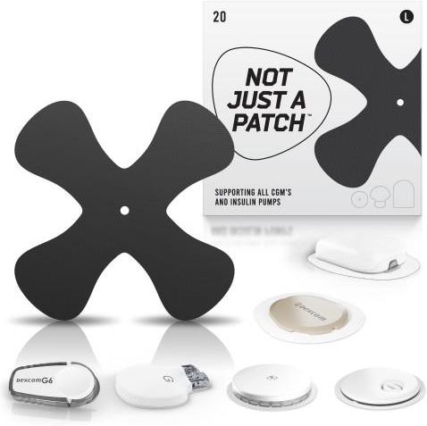 Not Just A Patch, plastry na sensory CGM, seria X-Patch - czarne, 20 ...