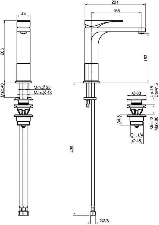 Bateria Fima Quad Chrom F3721LCRWS - Baterie Umywalkowe - Opinie i ceny ...