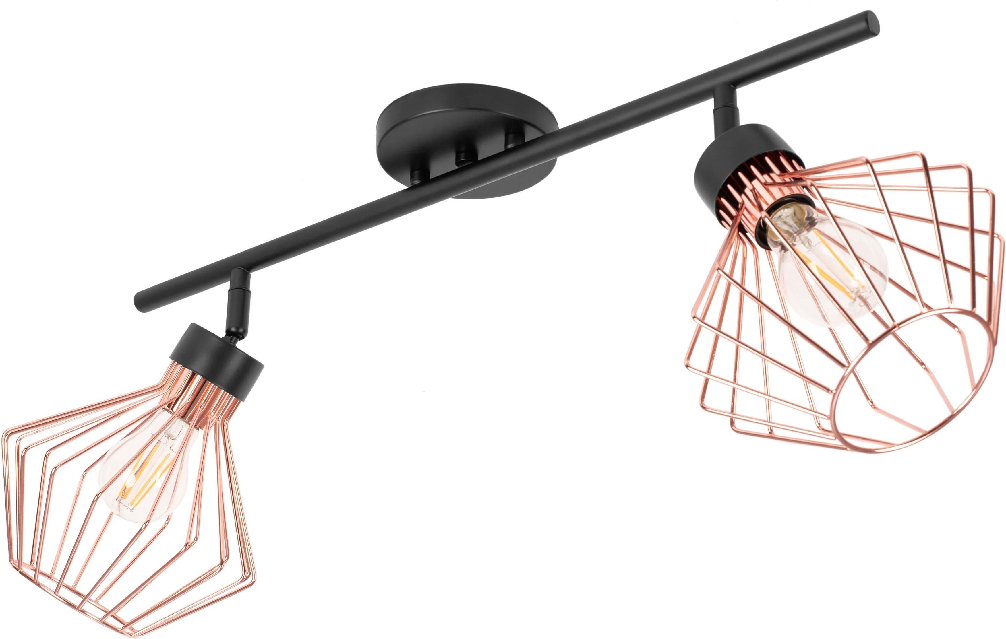 Lampa podwójna metalowa loft plafon APP535-2C Różowe Złoto - Opinie i ...