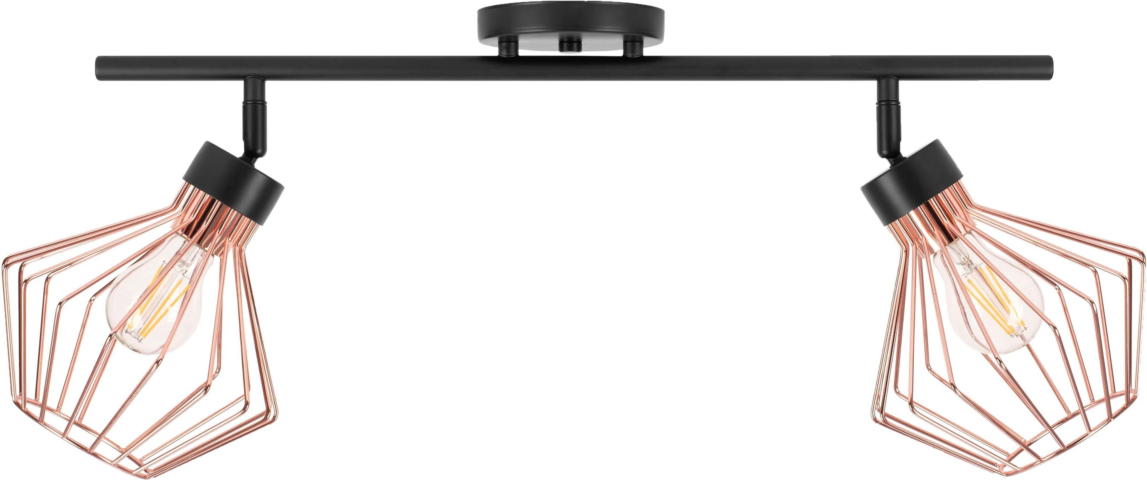 Lampa podwójna metalowa loft plafon APP535-2C Różowe Złoto - Opinie i ...