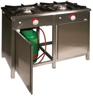 Egaz Kuchnia Gazowa 2 Palnikowa 1150X600X850mm Z Szafką 18kW + Płomień ...