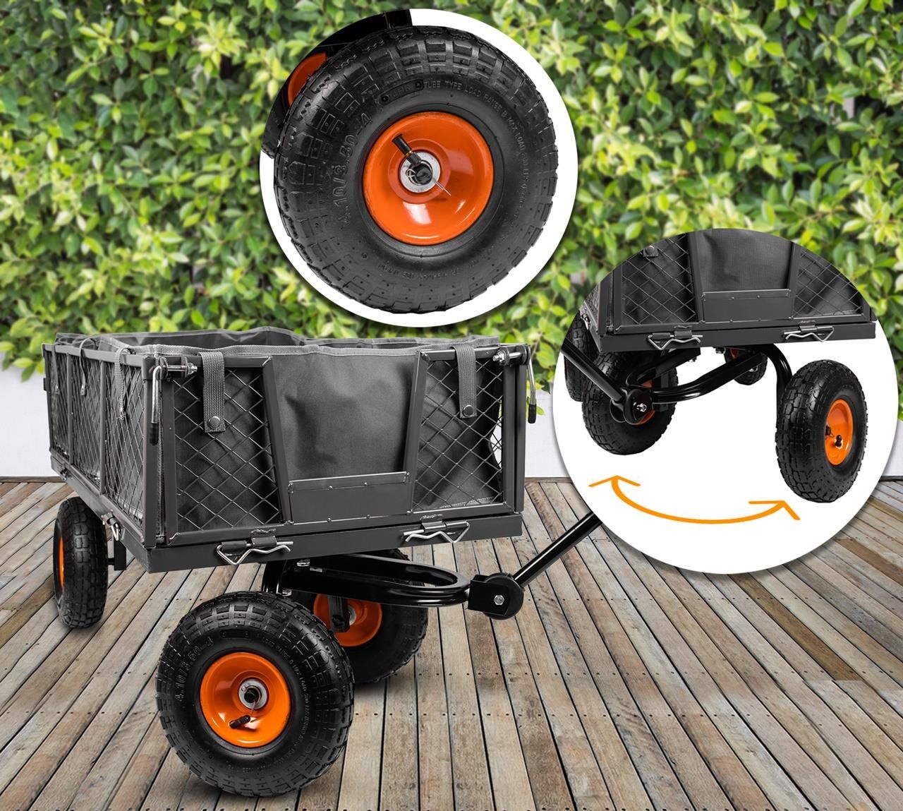 Maltec Wózek Ogrodowy Transportowy Przyczepka Taczka 110145 - Ceny i ...