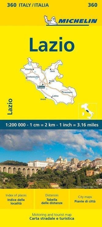 Lazio - Michelin Local Map 360 - Literatura obcojęzyczna - Ceny i ...