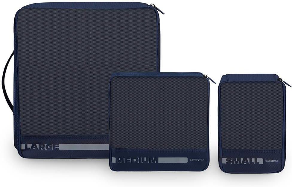 Zestaw 3 organizerów do pakowania Samsonite Pack-Sized - navy - Ceny i ...