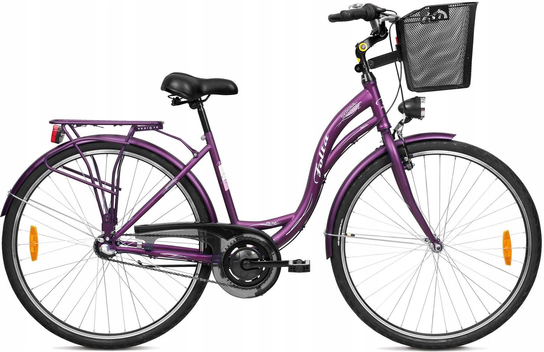 Folta Sedona 3B Damski Fioletowy 28 2023 - Rowery Miejskie Damskie ...