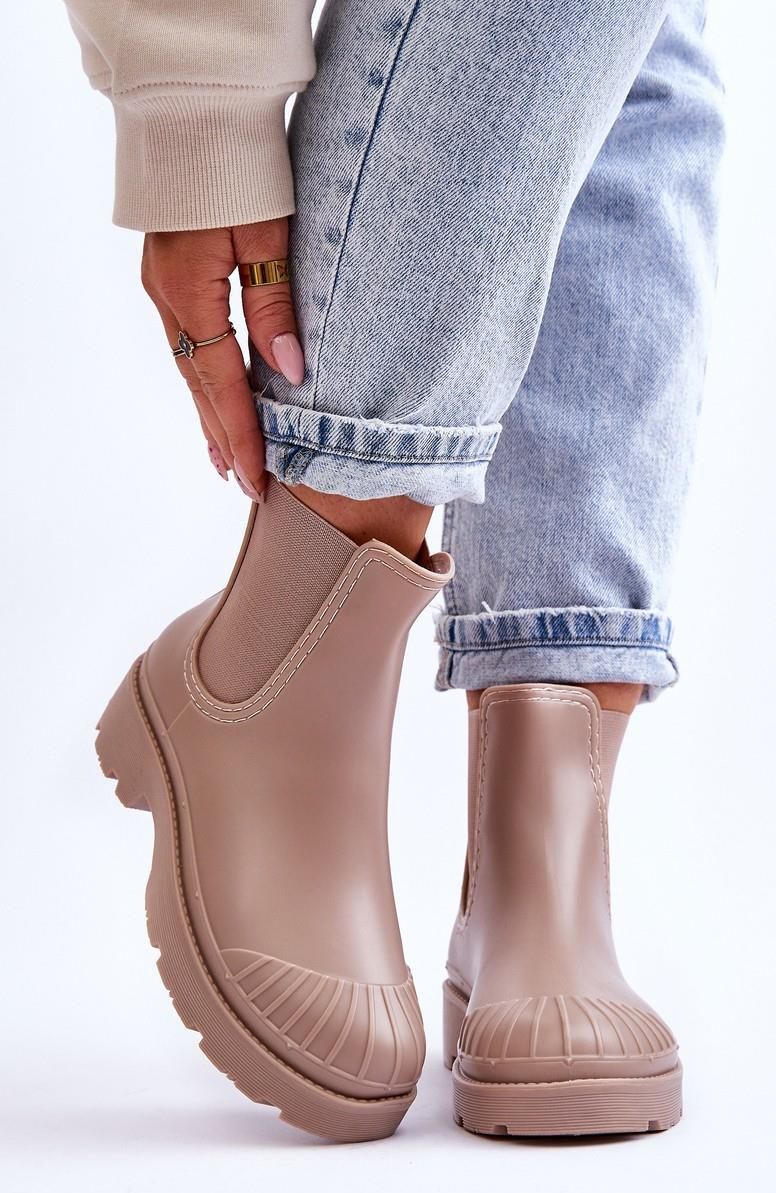 Wsuwane Gumowe Botki Sztyblety Beżowe Carme : Rozmiar - 39 - Ceny i opinie - Ceneo.pl