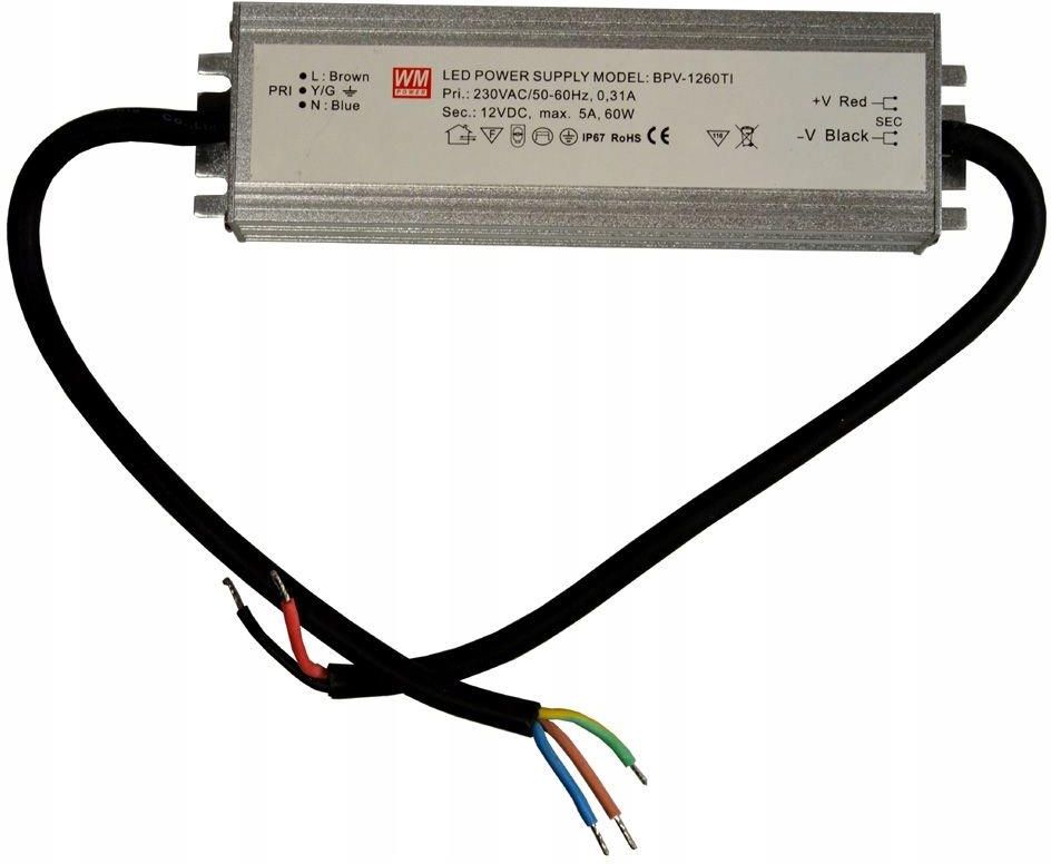 Prc Zasilacz Led Driver Wodoodporny 12V 60W 5A Ip67 - Opinie i ceny na ...