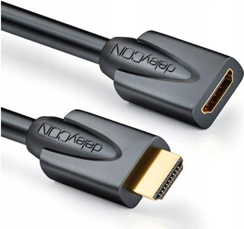 Deleycon Kabel Hdmi Męski Żeński 4K 5M - Opinie i ceny na Ceneo.pl