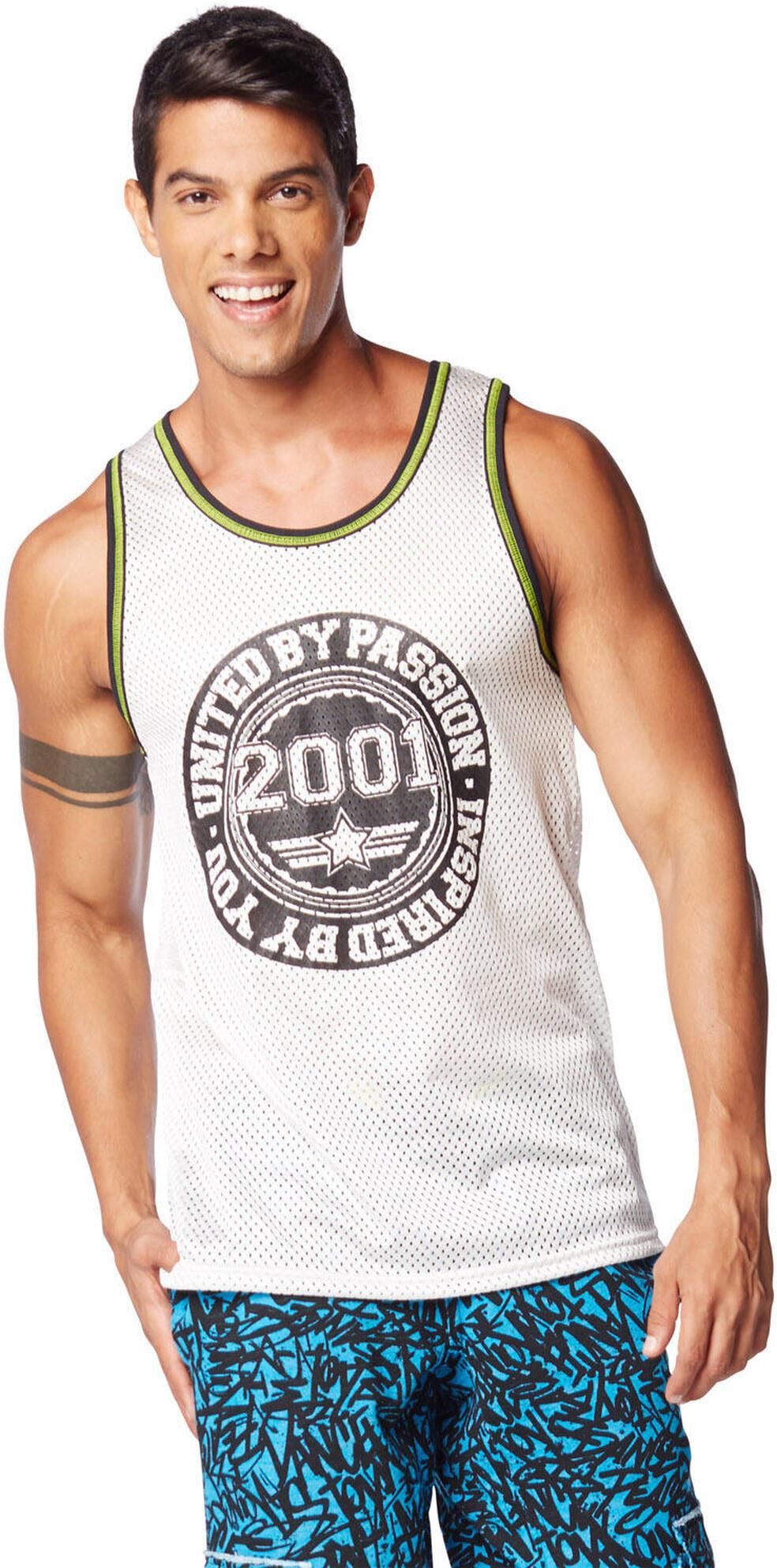 Zumba Wear Koszulka Sportowa Męska Baller Jersey Na Ramiączkach Biały ...