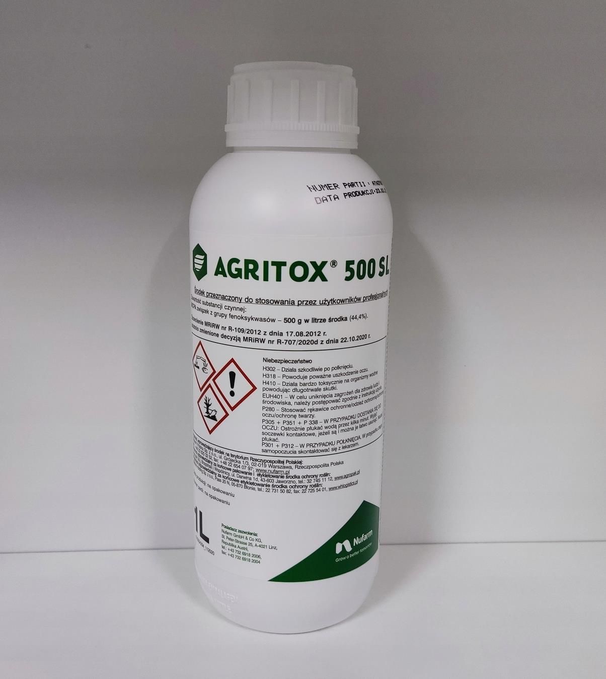 Agritox 500 Sl 1L Herbicyd Selektywny - Ceny i opinie - Ceneo.pl