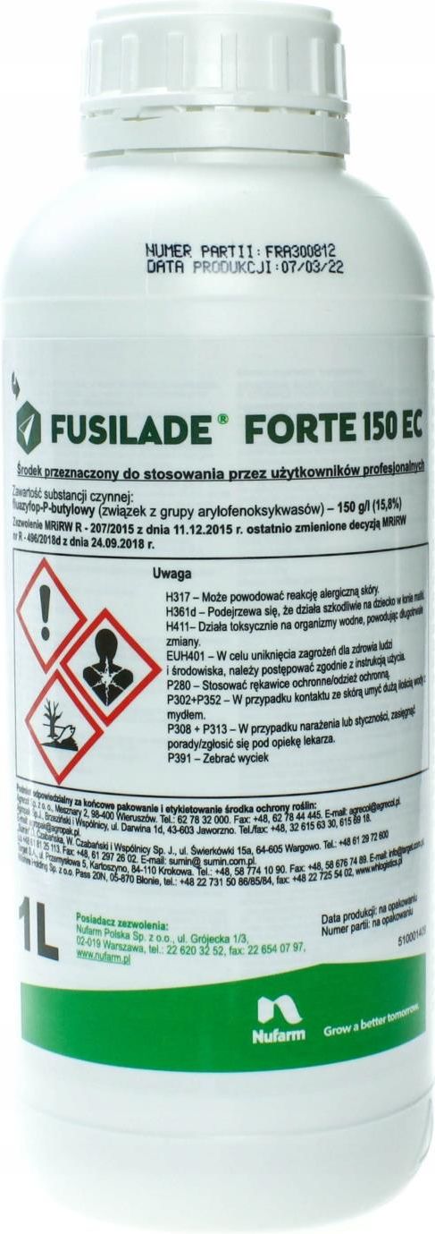Fusilade Forte 150 Ec Oprysk Na Chwasty Perz 1L - Ceny i opinie - Ceneo.pl