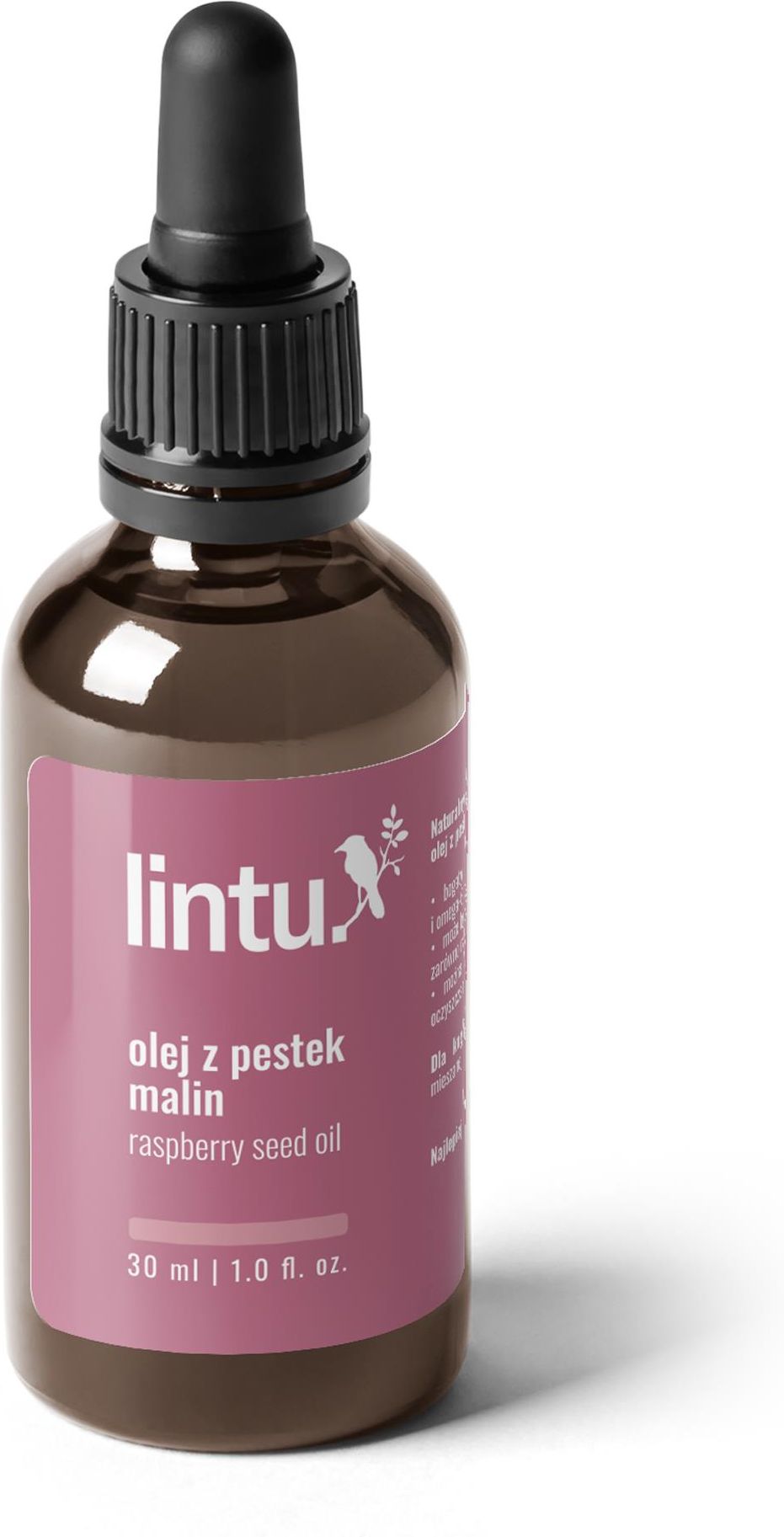 Lintu Olej Z Pestek Malin Zimnotłoczony Nierafinowany 30ml - Opinie i ceny na Ceneo.pl