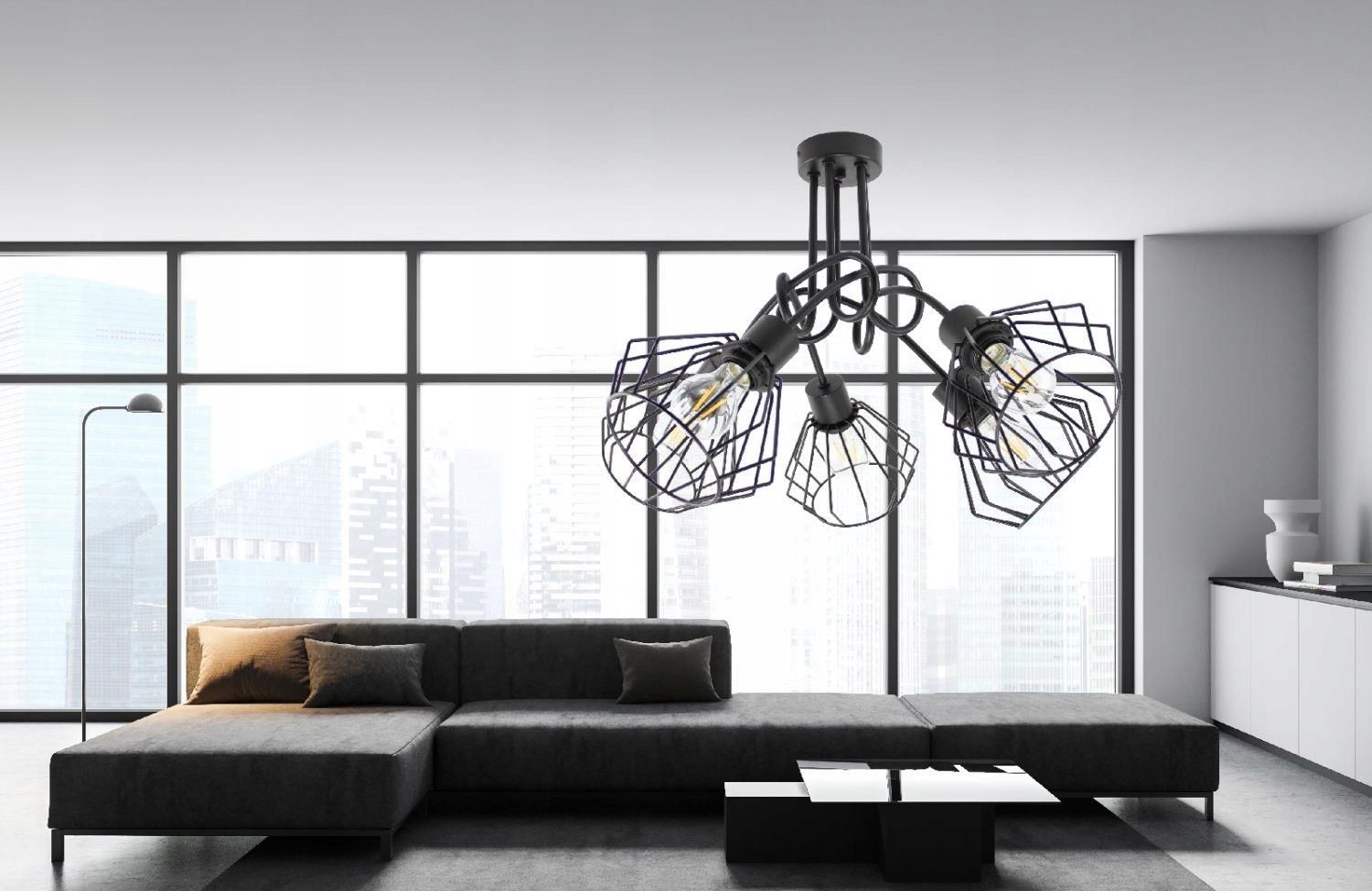 Spira 5 Dimon Lampa Wisząca Czarna Sufitowa Plafon (Spira5Dimon ...