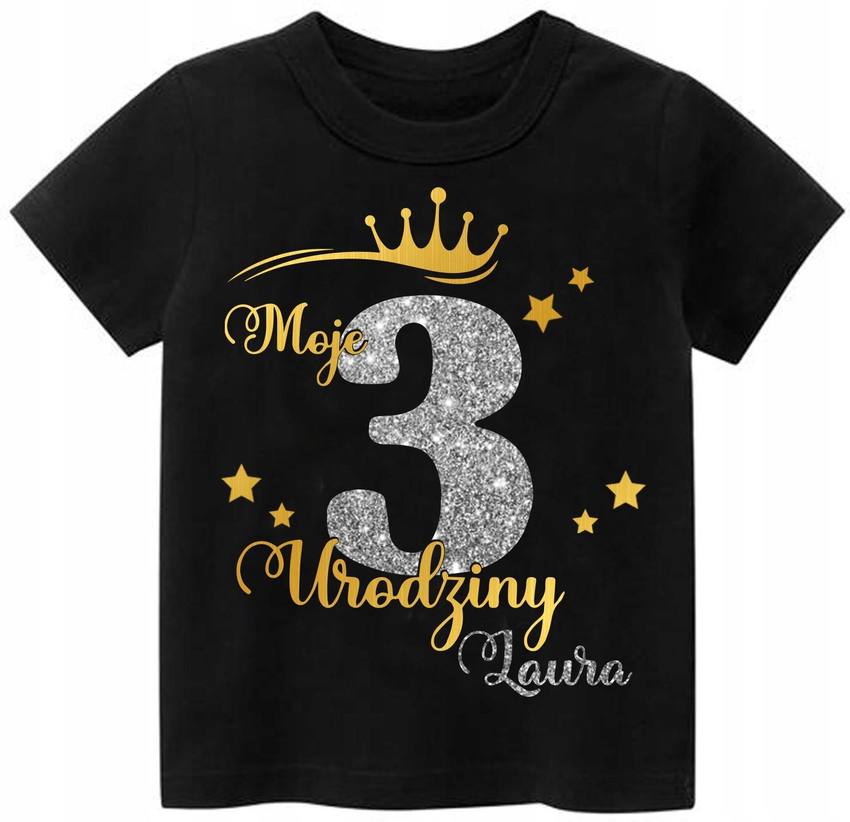 Koszulka URODZINY Moje 3 Urodziny Brokat Imię 104 - Ceny i opinie ...