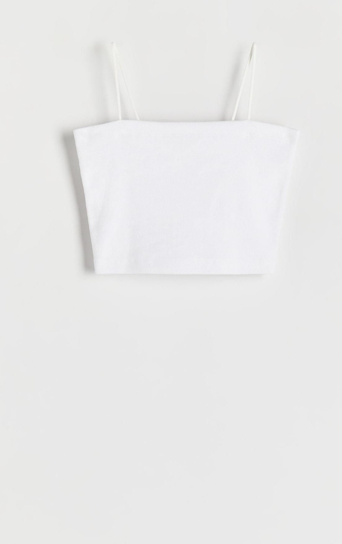 Reserved - Crop top na ramiączkach - Biały - Ceny i opinie - Ceneo.pl