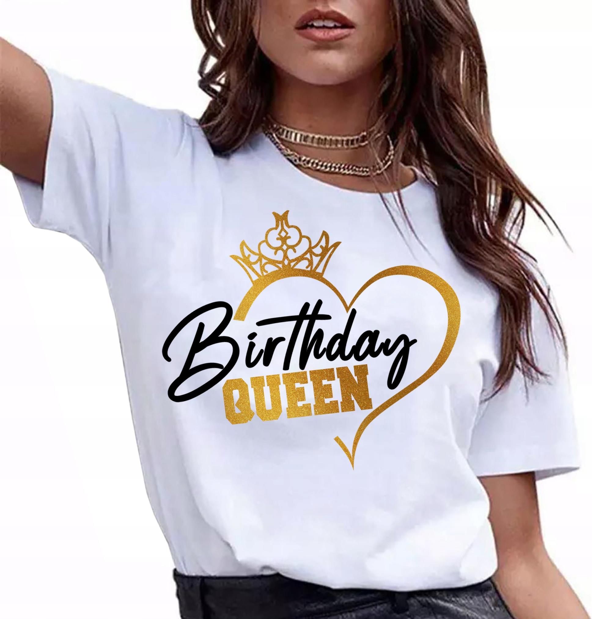 Koszulka damska URODZINY BIRTHDAY QUEEN BROKAT L - Ceny i opinie - Ceneo.pl