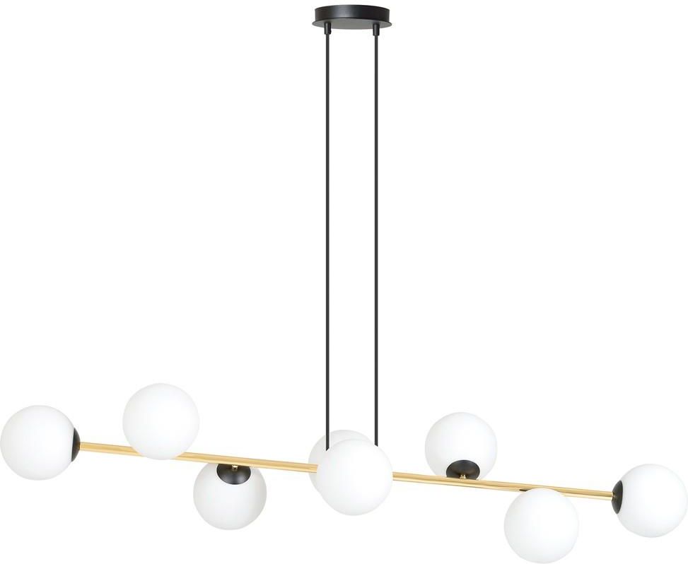 Emibig Żyrandol Esfera 8 Bl/Gold 1241/8 Lampa Wisząca Złota Klosze Kule ...