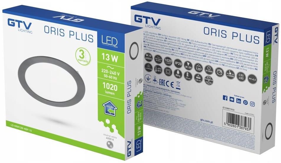 Gtv Oprawa Downlight Led Oris Plus Wpuszcza 13W Czarna (Ldorw13Wnbp10) - Opinie i atrakcyjne ...