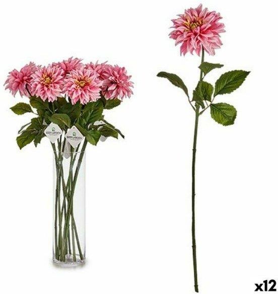 Ibergarden Kwiat Dekoracyjny Dalia 15X72 Cm Różowy Kolor Zielony (12 ...