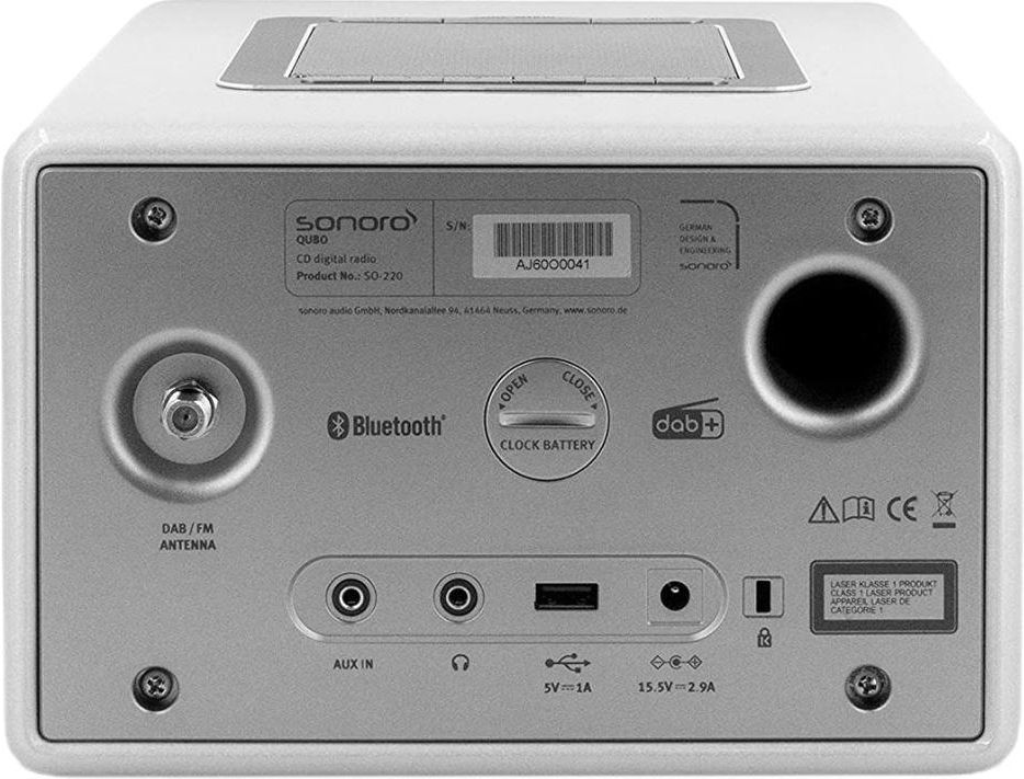 Radiobudzik Radiobudzik Sonoro QUBO FM DAB+ BT CD 360 USB AUX - Opinie ...