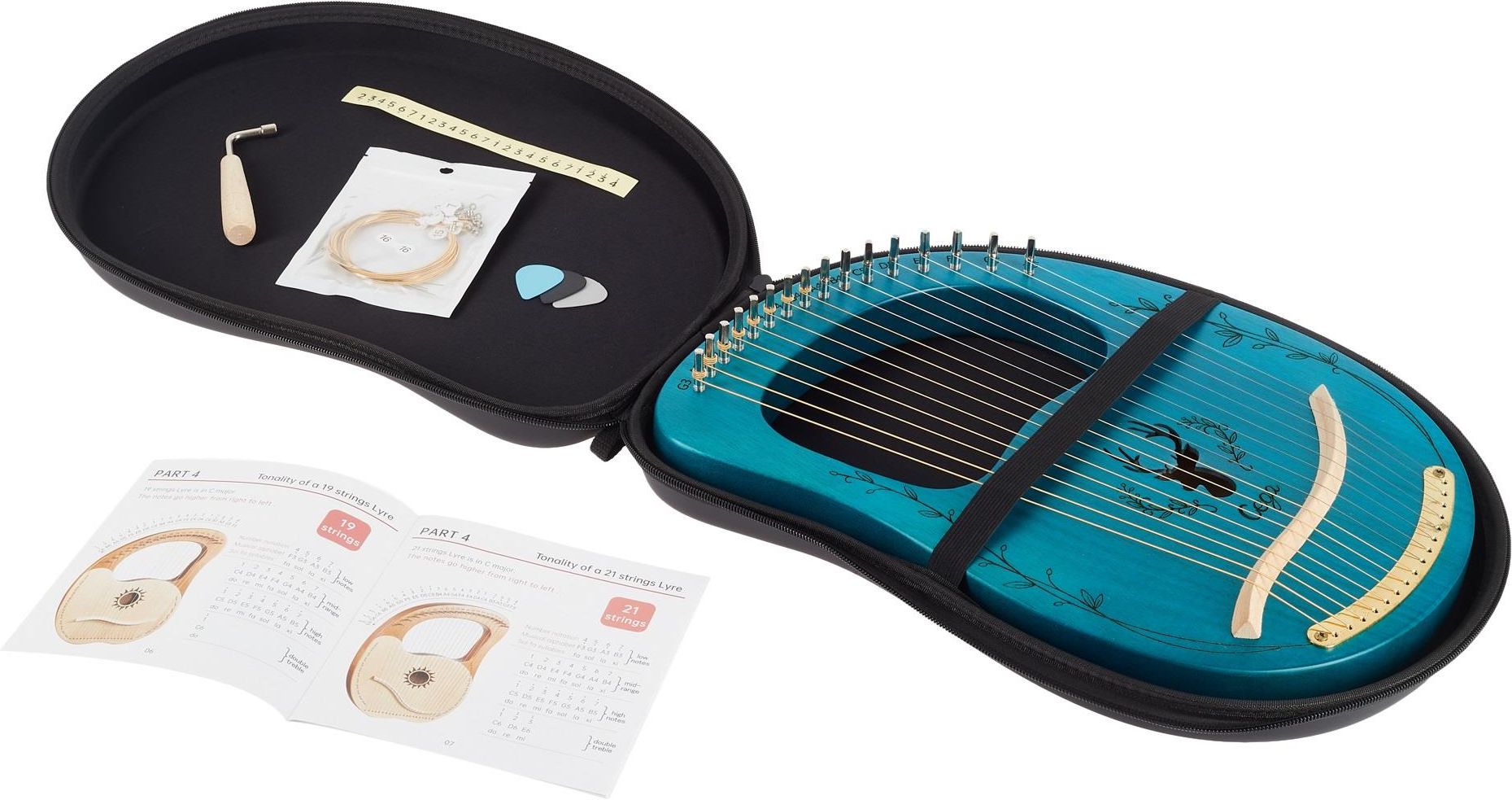 Cega Lyre Harp 16 Strings Blue - Ceny i opinie - Ceneo.pl