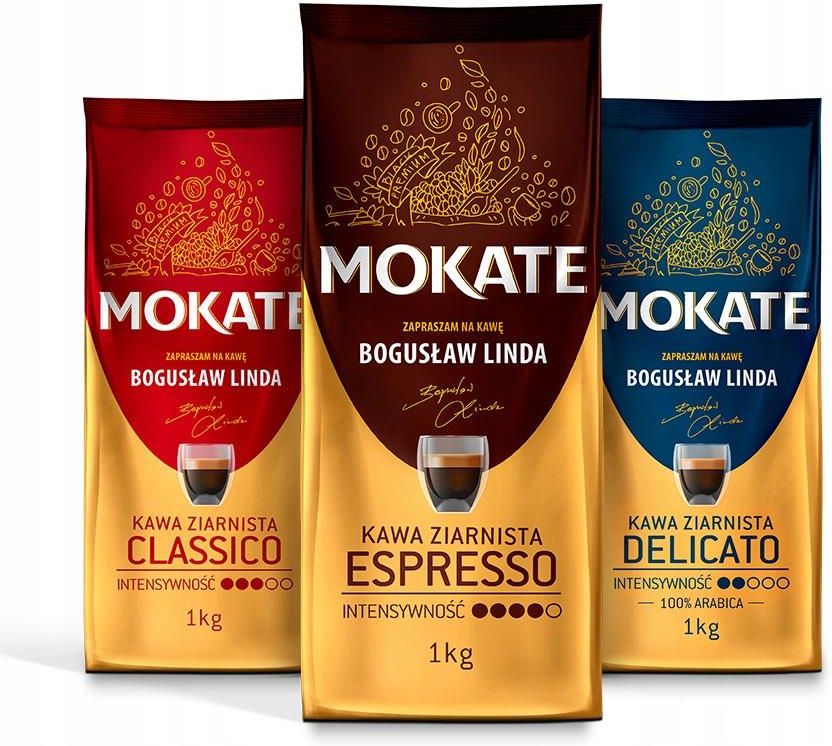 Kawa Mokate Ziarnista Zestaw Mix 3X1Kg 3kg - Ceny i opinie - Ceneo.pl
