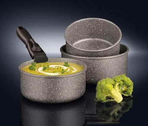 AMBITION Zestaw garnków z odpinaną rączką 3El SILVERSTONE (29489 ...