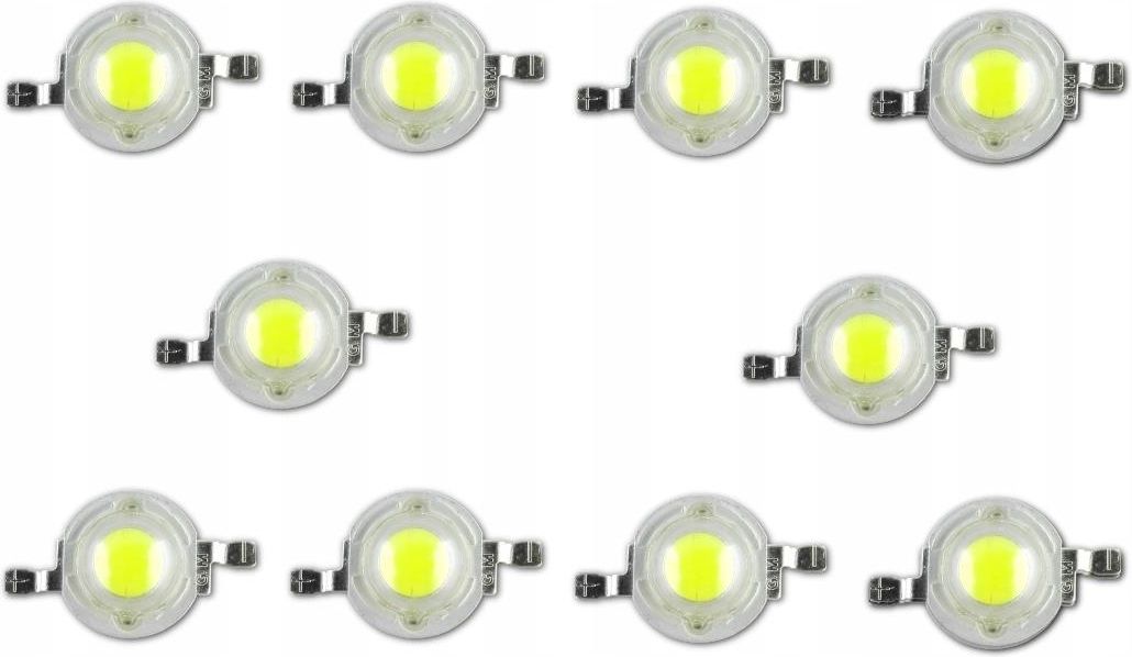 Epistar 10X Dioda Led 1W Zimna 6000-6500K 35Mil ESCABLV35A6500 - Opinie ...