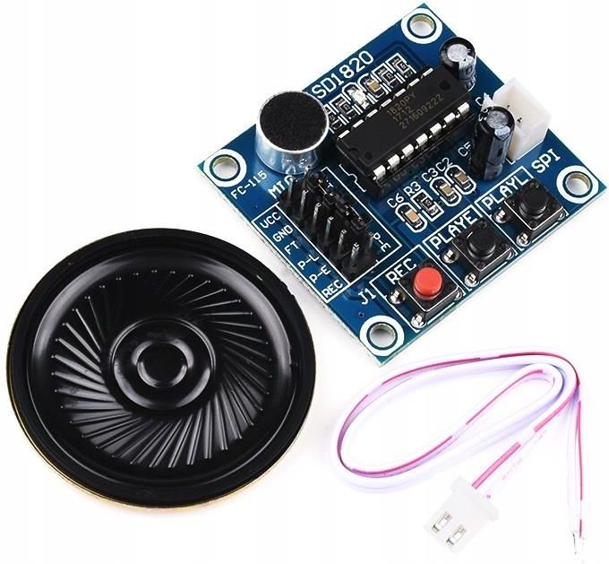 Elektroweb Moduł Isd1820 Nagrywania Odtwarzania Z Głośnikiem 3B044 ...