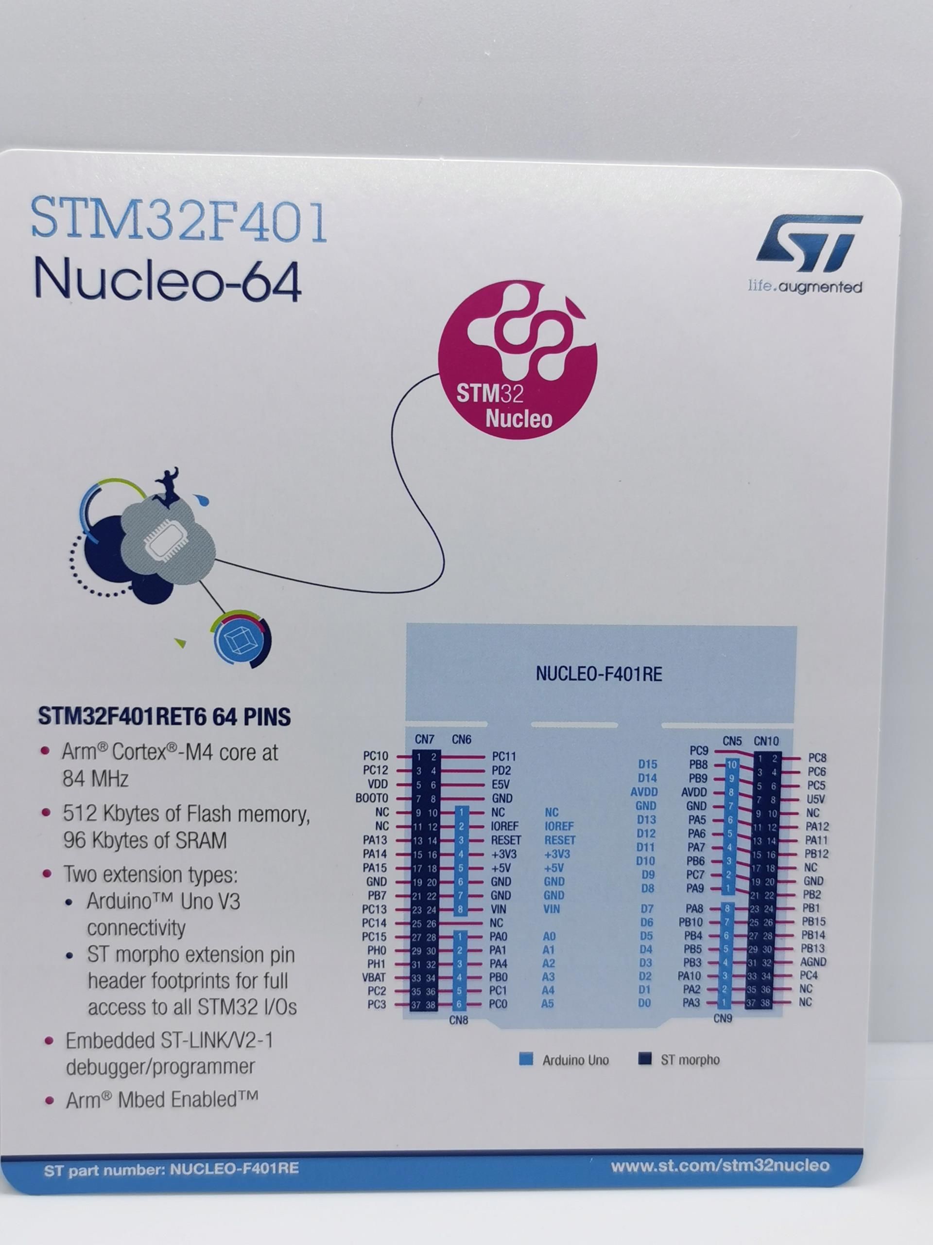 Stmicroelectronics Stm32 Nucleo-F401Re Stm32F401Re Mbed Arm Cortex-M4 ...