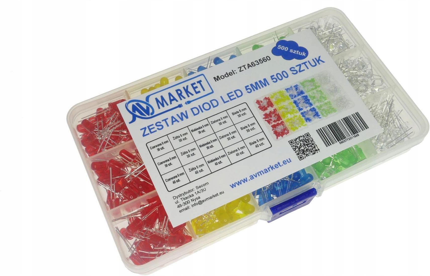 Avmarket Zestaw Diod Led 5Mm 500Szt. ZTA63560 - Opinie i ceny na Ceneo.pl