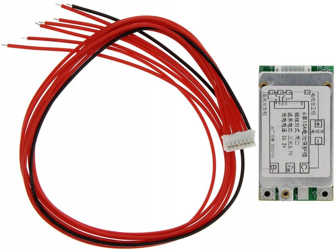 Acs Moduł Bms 6S 15A Li-Ion 18650 Ładowarka Balanser BMS6S15A252V ...