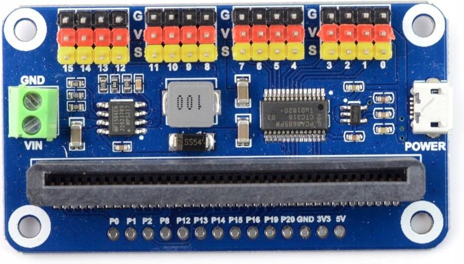 Waveshare Servo Driver Sterownik 16 Serw Dla Bbc Micro:Bit ...