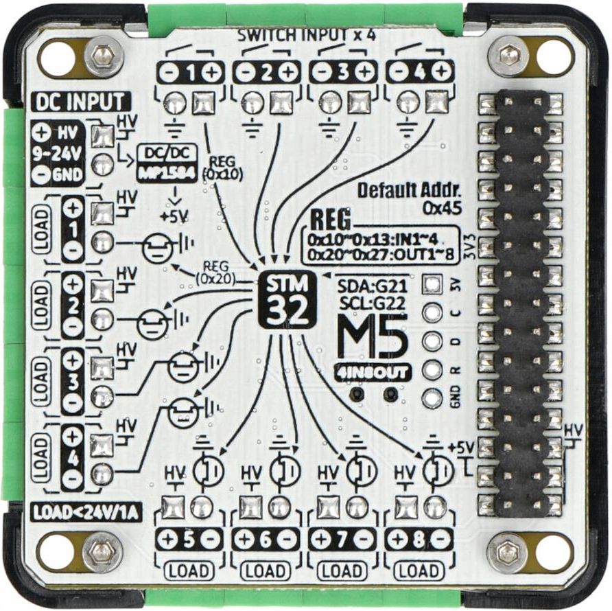 M5Stack Multi-Channel 4In8Out Wielokanałowy Sterownik Dc M122 - Opinie ...