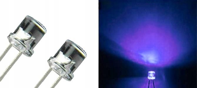 Lokta X50 Diody Led 5Mm Uv 410Nm 3 Rodzaje Dip Dip5Mmuv3Rodzaje50szt ...