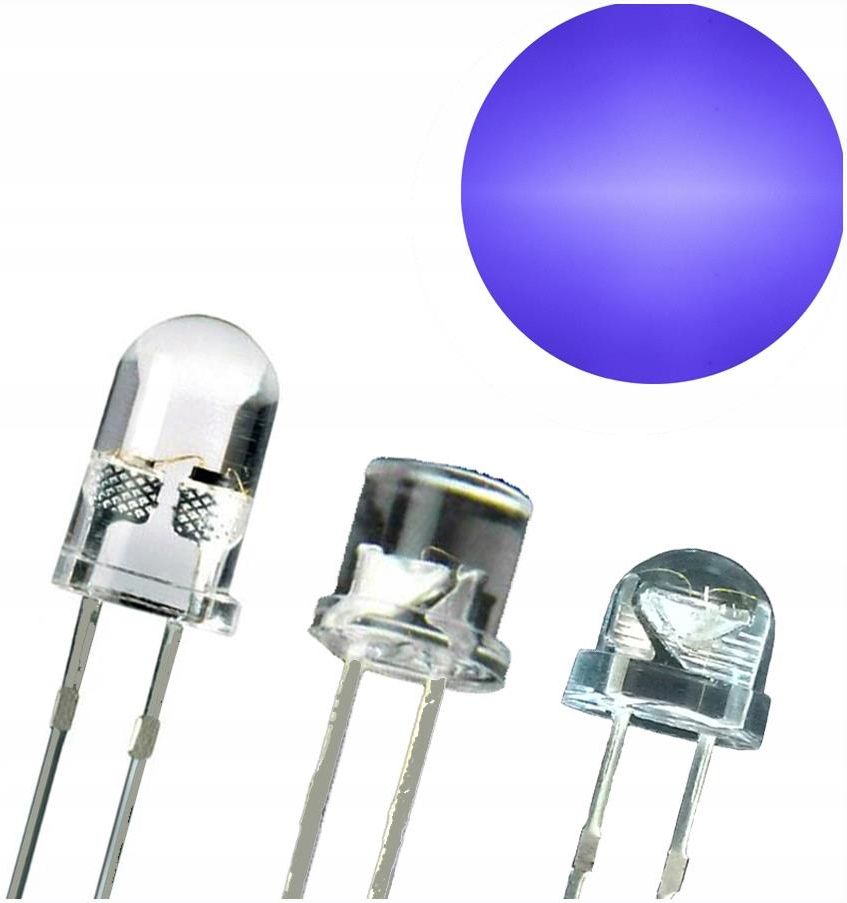 Lokta X50 Diody Led 5Mm Uv 410Nm 3 Rodzaje Dip Dip5Mmuv3Rodzaje50szt ...