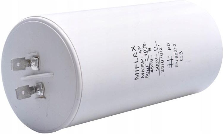 Miflex Kondensator 80Uf Rozruchowy 140X60Mm Konekt 623 - Opinie i ceny ...