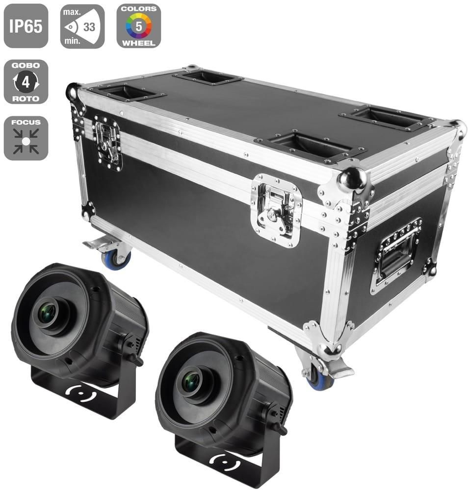Flash 2xLED LOGO PROJECTOR 200W IP65 33 degrees + CASE v.11.21 - Sprzęt ...