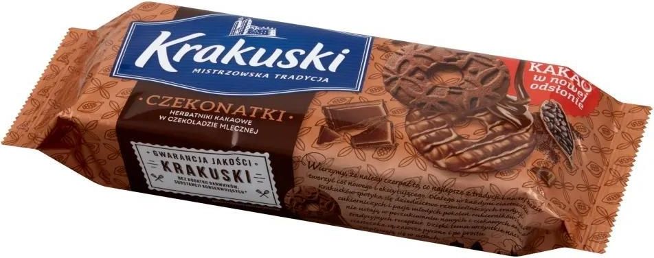 Krakuski Czekonatki Herbatniki kakaowe w czekoladzie mlecznej 165 g ...