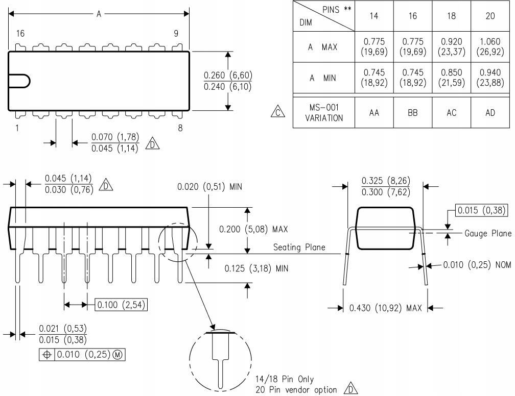 Mikrokontroler Texas Instruments Wzmacniacz Operacyjny Tl084 Cn Dip-14 ...