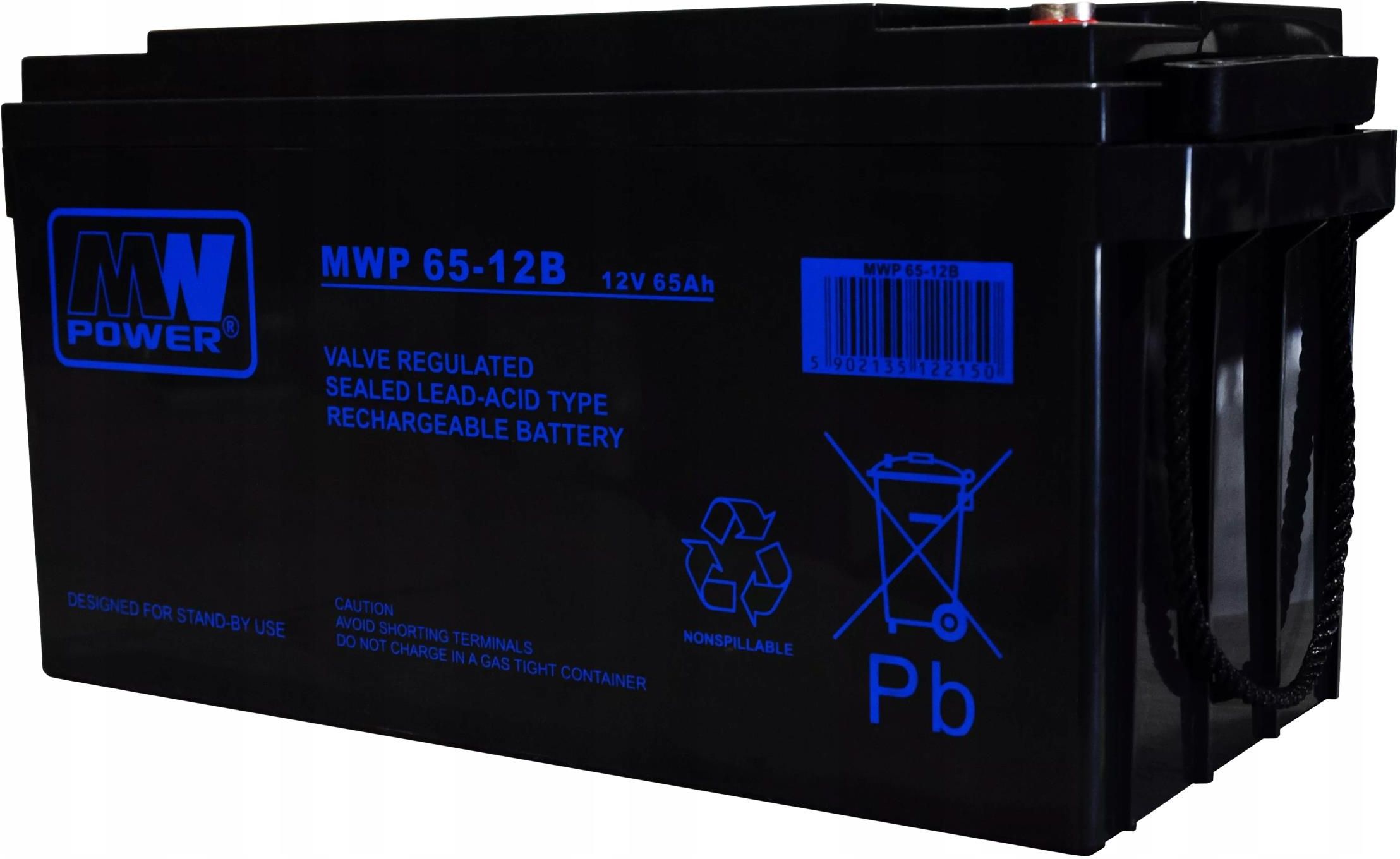 Listwa zasilająca Mw Power Akumulator Amg 65AH 12V P+ Mwp 65-12B ...