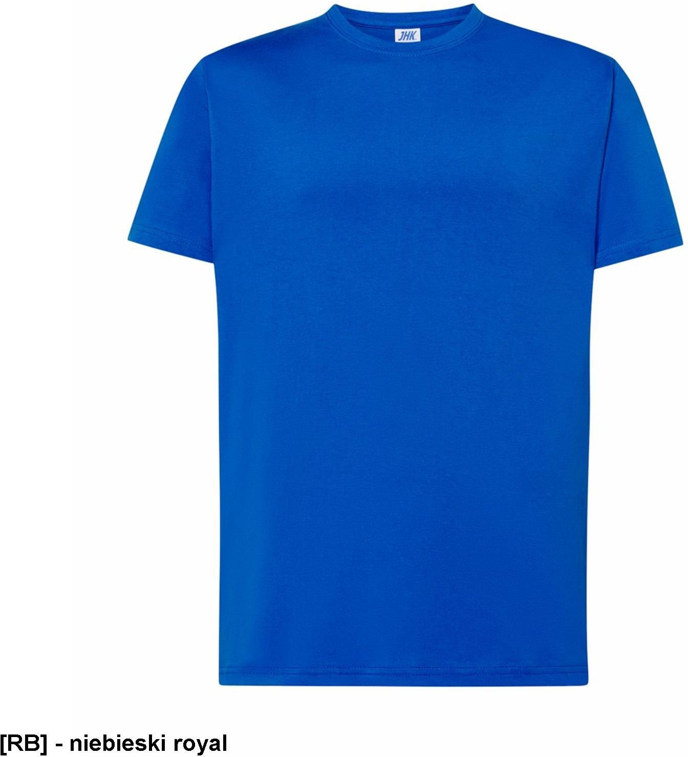 Jhk T Shirt Tsra 150 Męski Z Krótkim Rękawem Wzmocniony Lycrą Ściągacz 100% Bawełna 155 160G ...