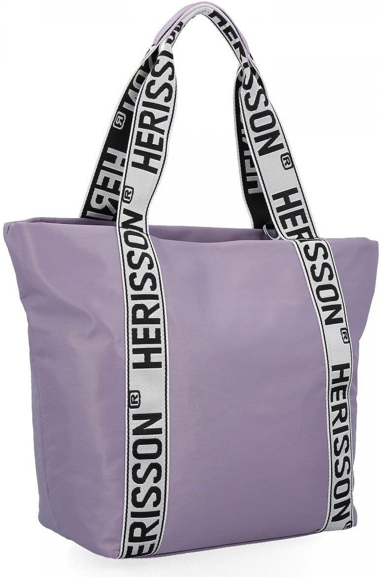 Duża Torebka Damska Shopper Bag firmy Herisson Jasno Fioletowa (kolory ...