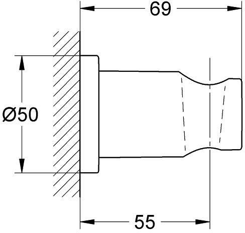 Grohe-Rainshower Uchwyt Prysznicowy Ścienny Phantom Black 22117KF0 ...