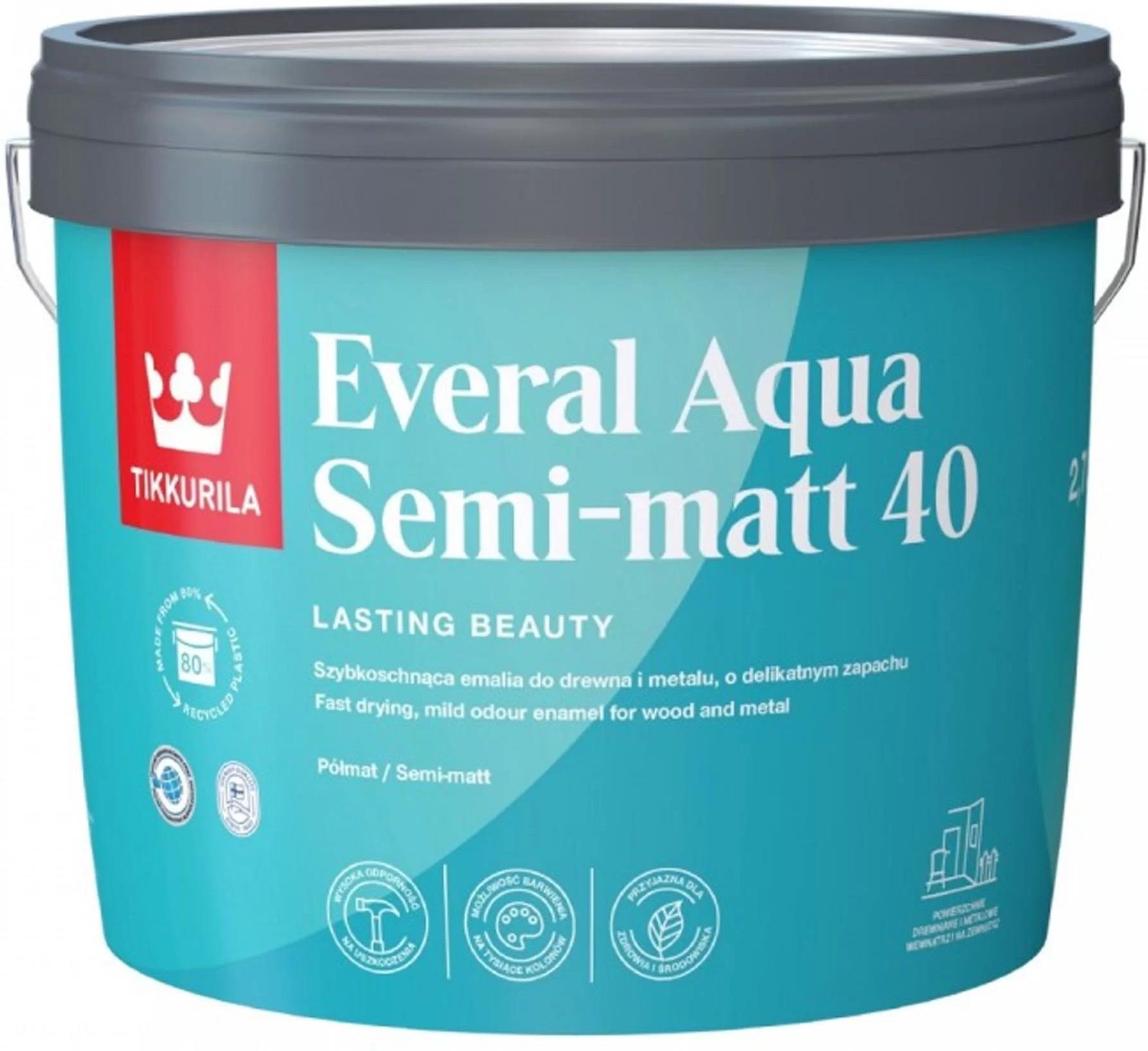 Farba Everal Aqua Semi Matt Tikkurila - 9L Baza C - Opinie i ceny na ...